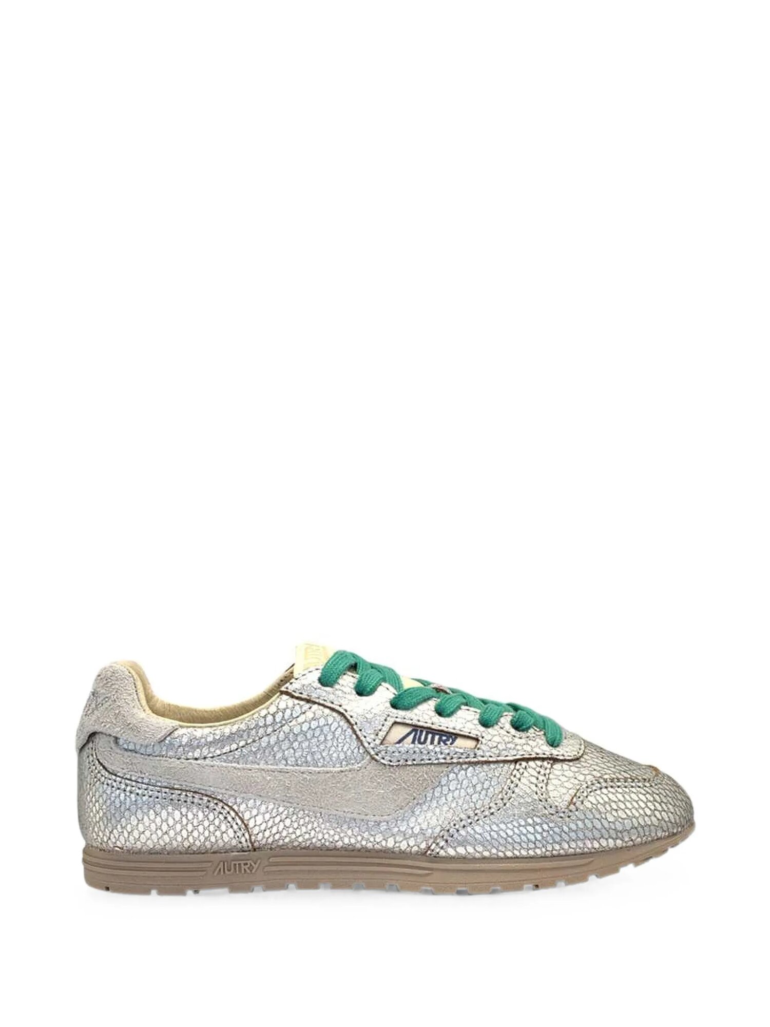 Кроссовки Snakeskin-effect metallic sneakers