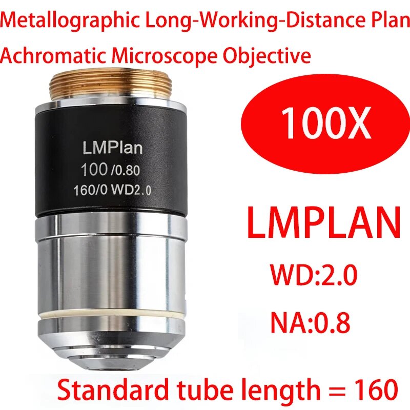 Объективы для микроскопа VBNM LIK52136 5X 10X 20X 50X 100X 100X