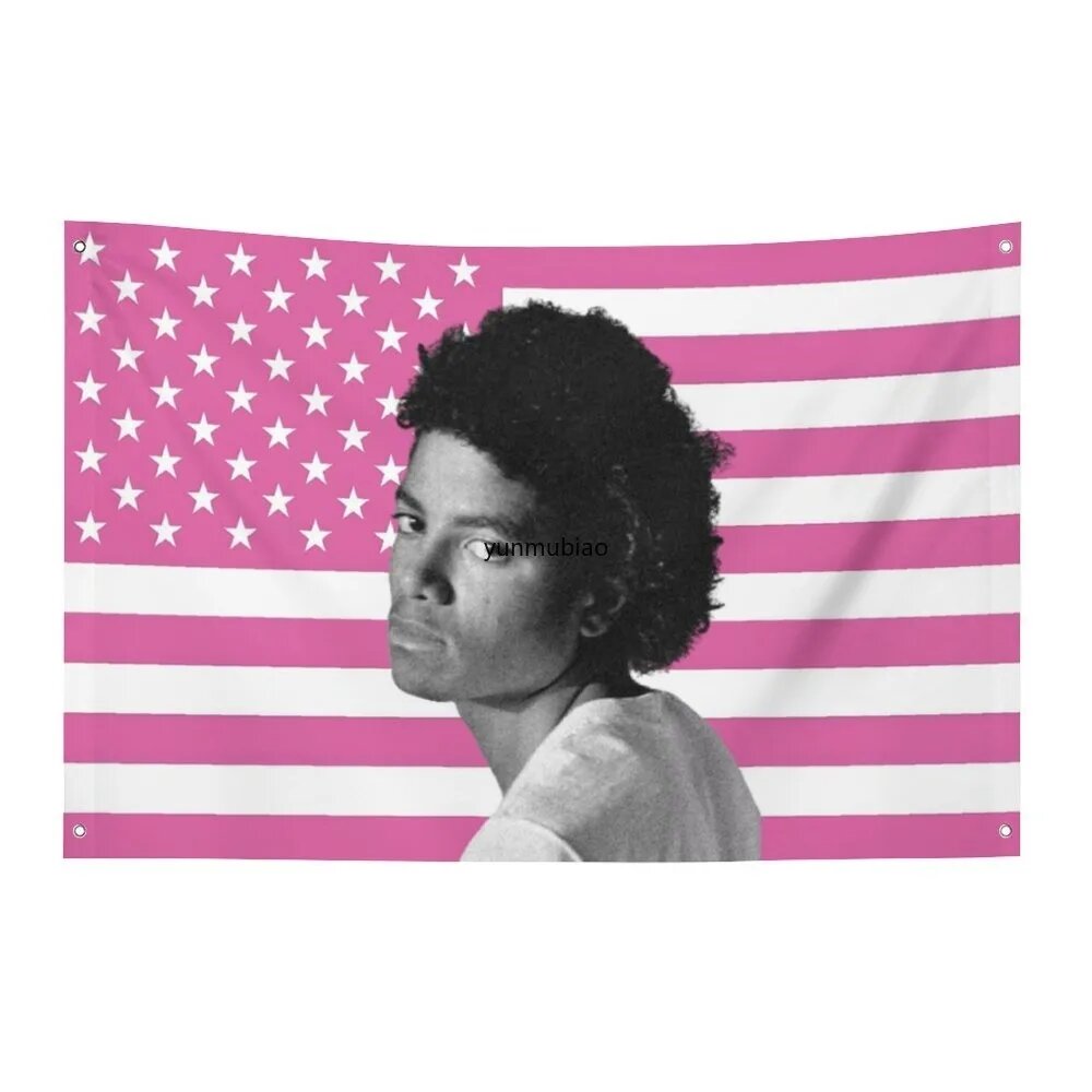 Флаг США с портретом Michaels, розовый, 2667JDQ005