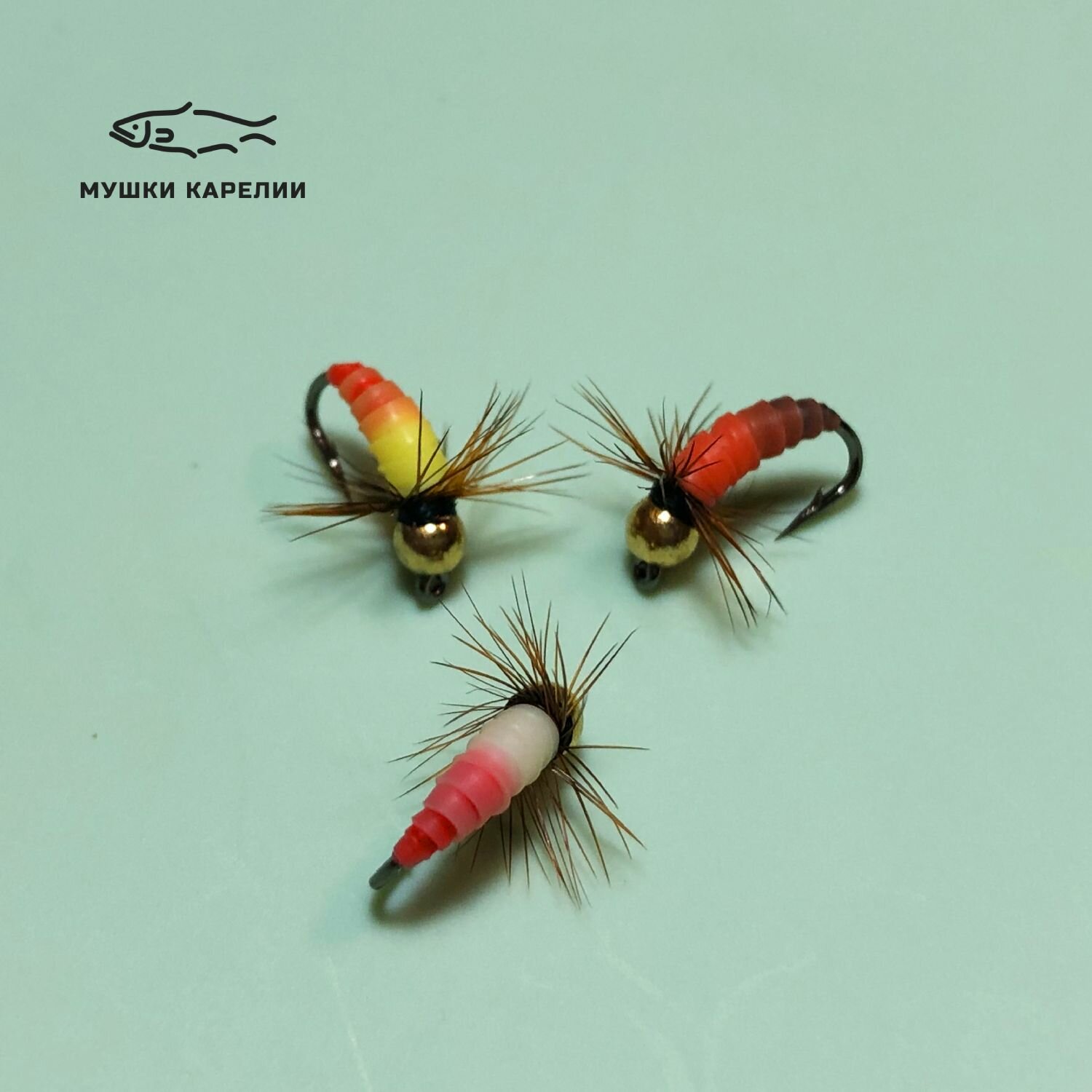 Мушки на хариуса Nymph Skin 3 шт Крючок Scud 14
