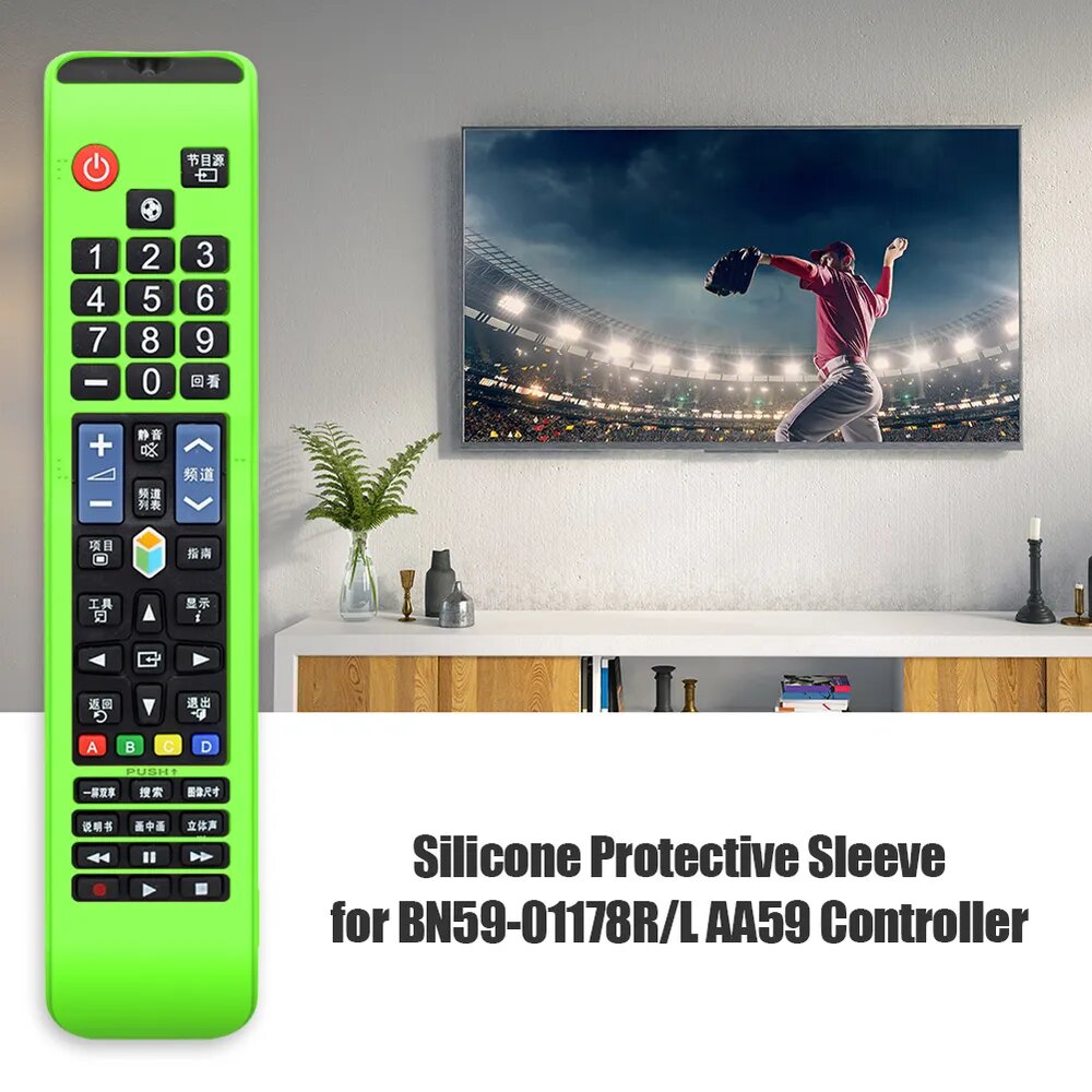 Силиконовый чехол для пульта дистанционного управления Samsung BN59-01178R/L AA59, светящийся в темноте, зеленый
