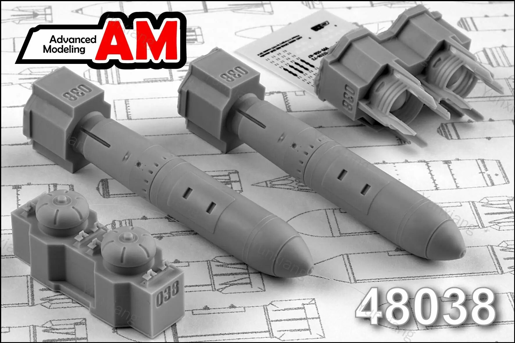 Дополнения из смолы 1/48 ОФАБ-500 ШР, осколочно-фугасная авиабомба (Advanced Modeling)