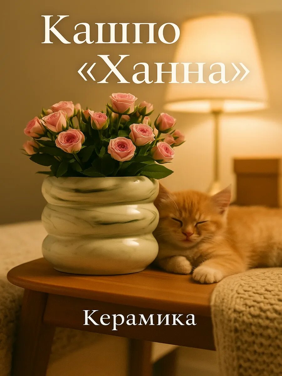 Кашпо Take It Easy "Ханна", для дома, керамика, настольное размещение
