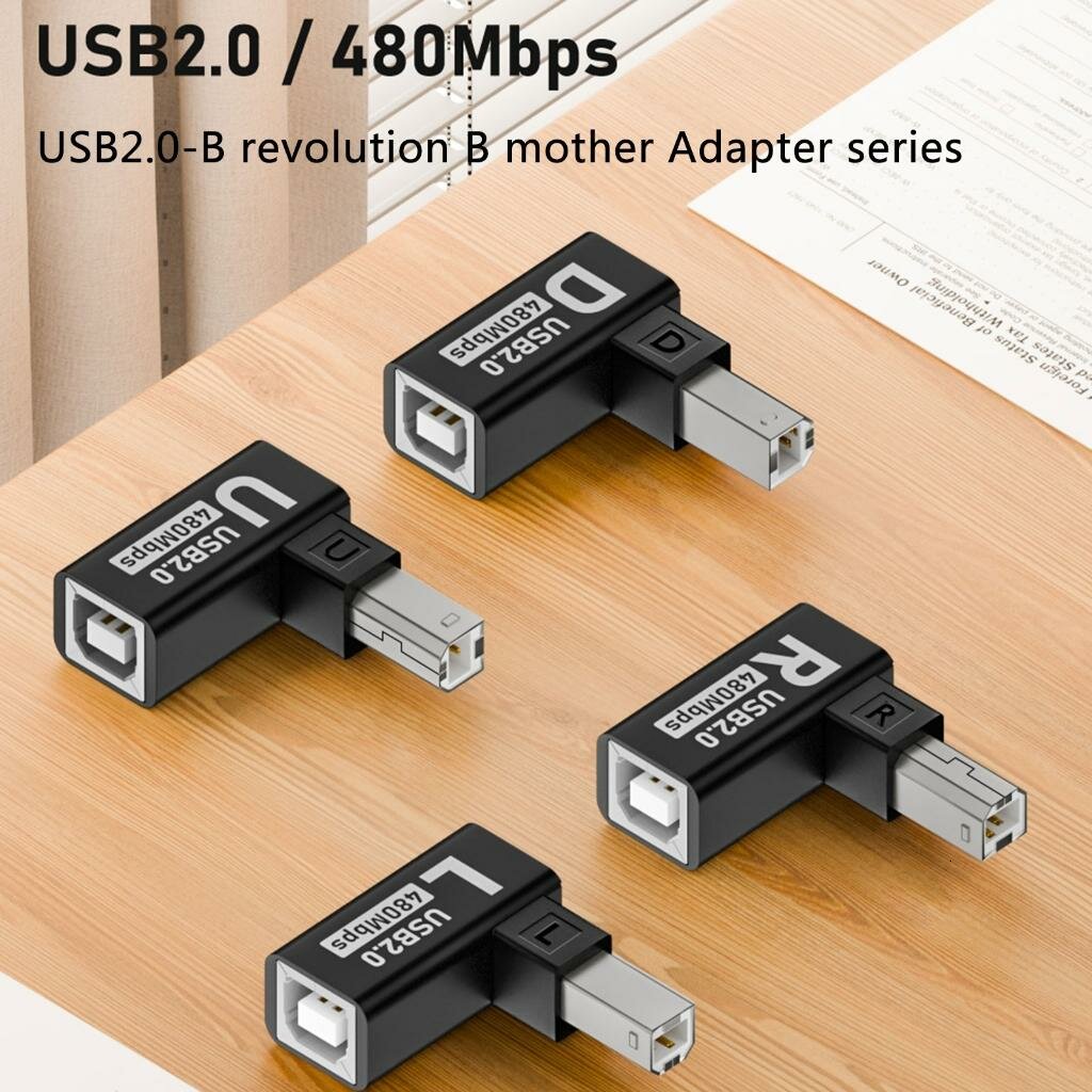 USB 2.0 Type B удлинитель для принтера, Согните вправо — фото 1
