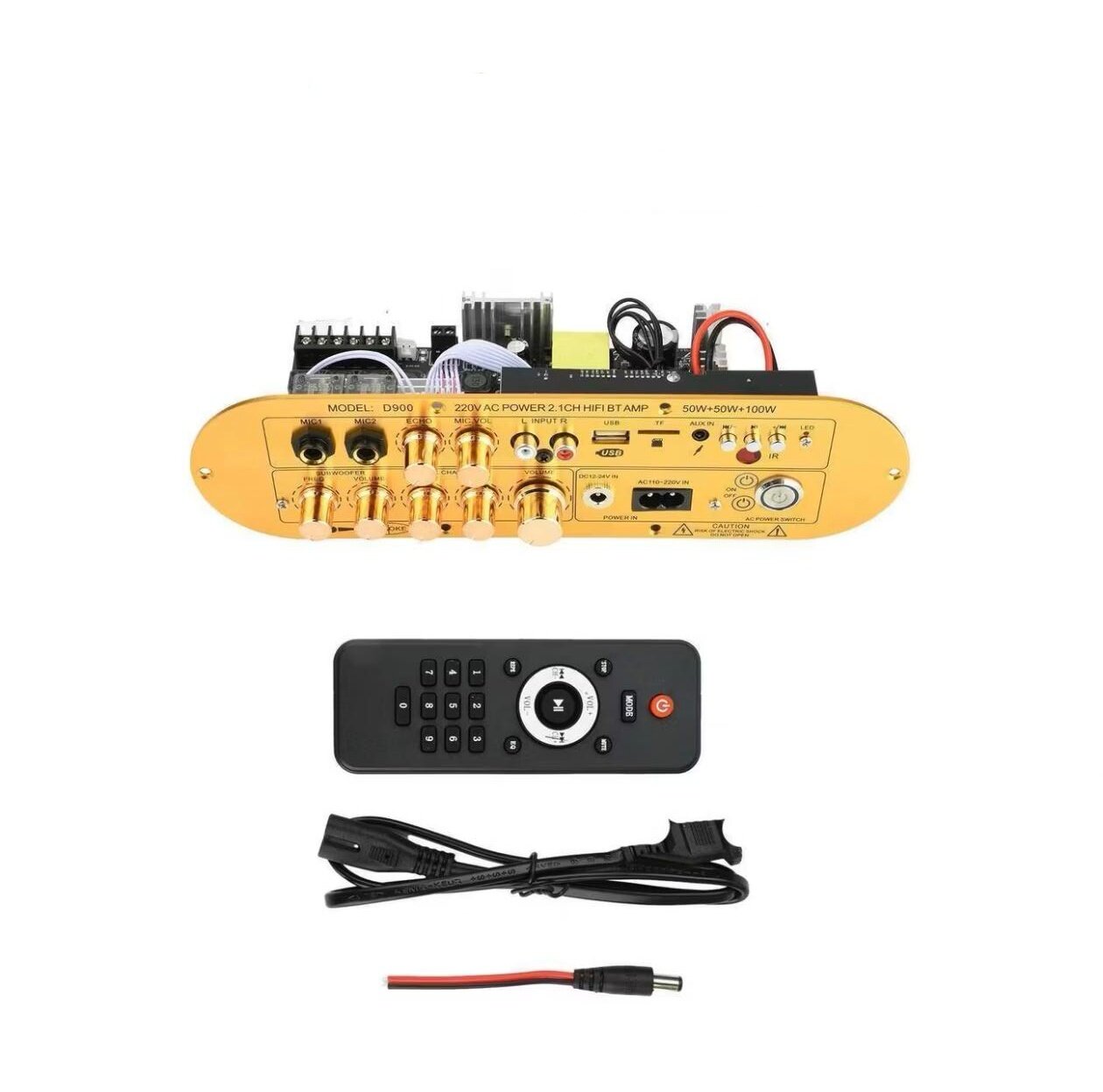 2.1-канальный Bluetooth усилитель D900, 50 Вт 50 Вт 100 Вт, высокая мощность, DC12-24V/AC110-220V