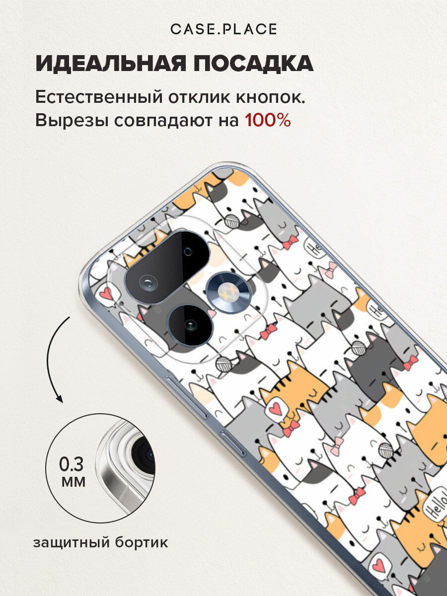 Чехол на Realme 16 Pro / Реалми 16 Про с принтом Милые котята — фото 1