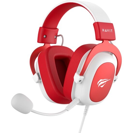 Игровые наушники Havit H2002dwr проводные белый красный (H2002dwr)
