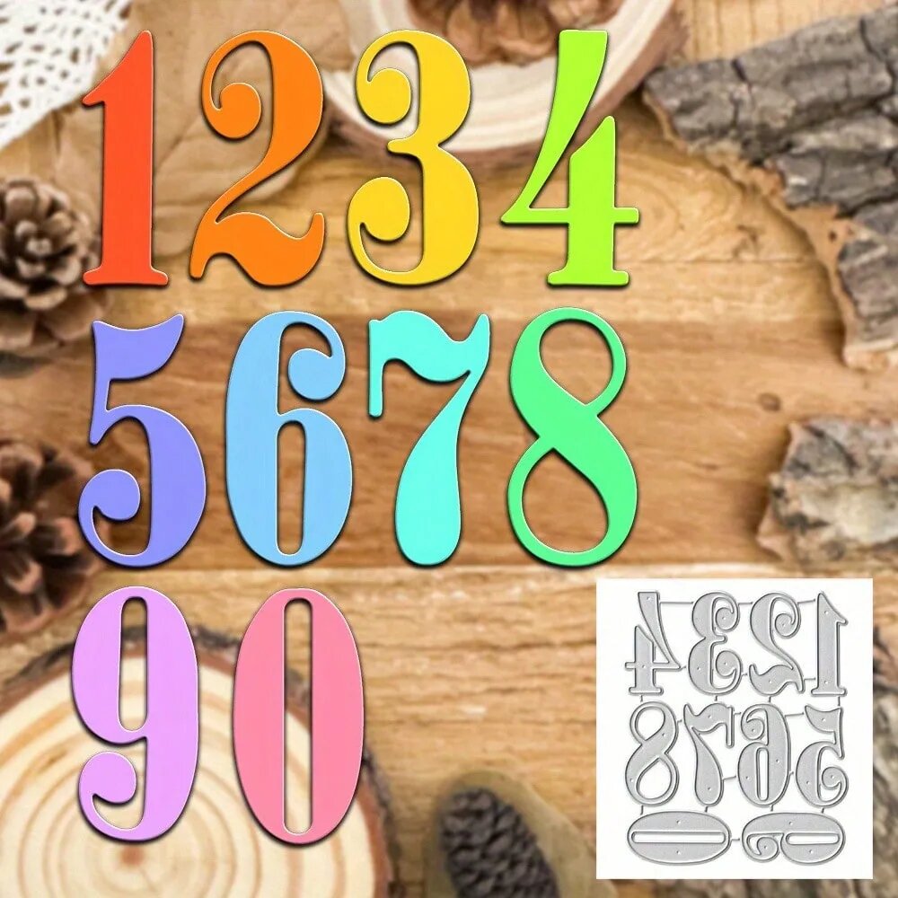 Нож для вырубки и тиснения цифры (11,8x9,7 см) Используется для резки, вырезок и рукоделия