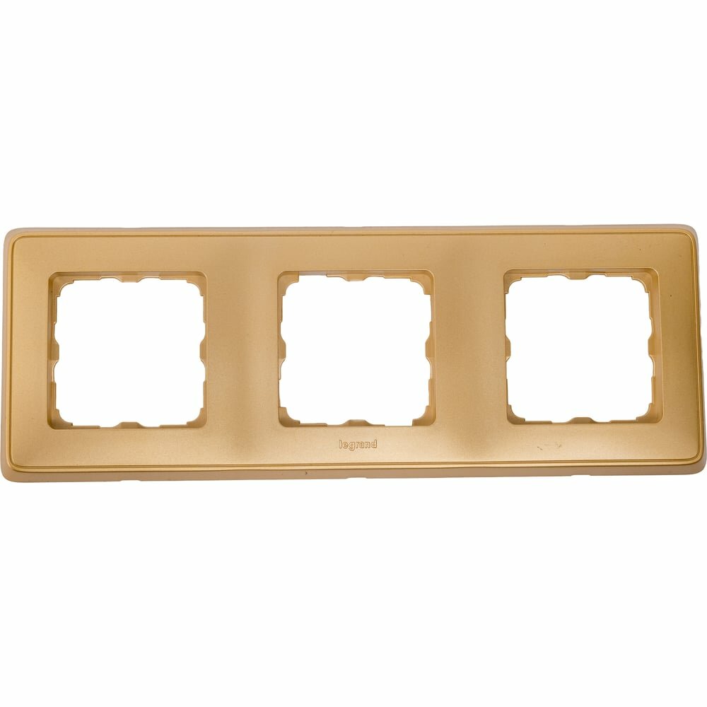 Рамка Legrand Cariva DIY 3 поста матовое золото 695983
