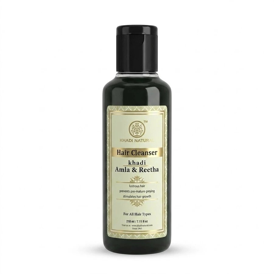 Шампунь Амла и Ритха (плоды мыльного дерева) Khadi Natural 210 мл