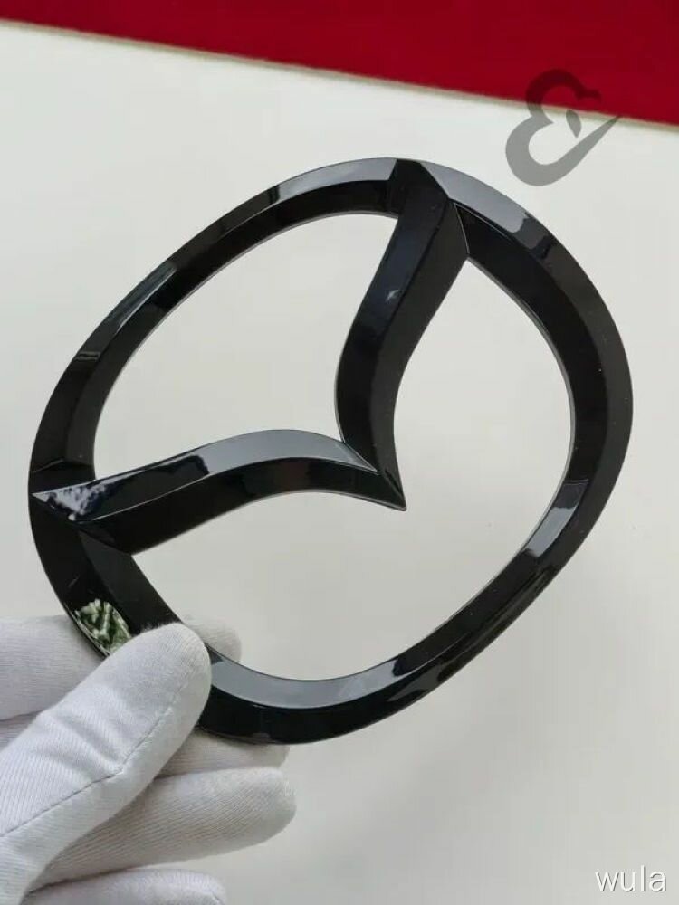 Эмблема Mazda на капот и багажник 125мм 99мм , Значок Мазда 1шт.