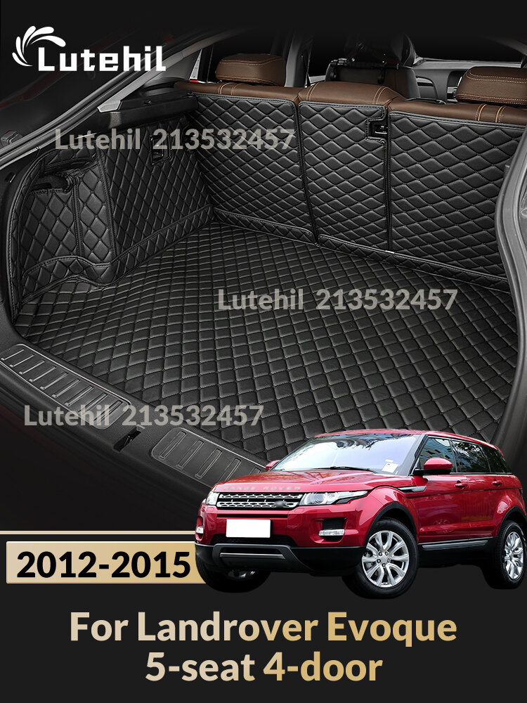 For Landrover Evoque 5-seat 2012-2015*4-door No slides Коврик в багажник, Искусственная кожа.5 шт.