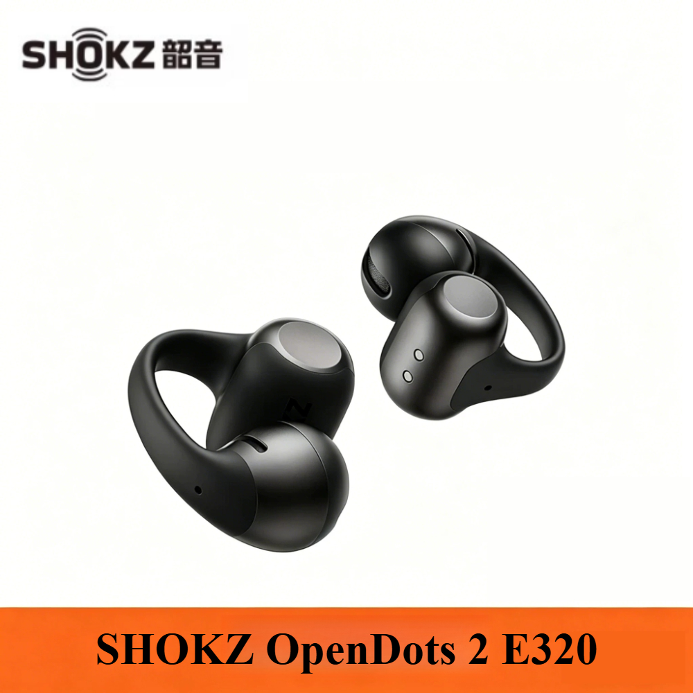 SHOKZ OpenDots 2 E320 Bluetooth-наушники, Вызов с искусственным интеллектом, Шумоподавление, Клипсы, Открытые наушники