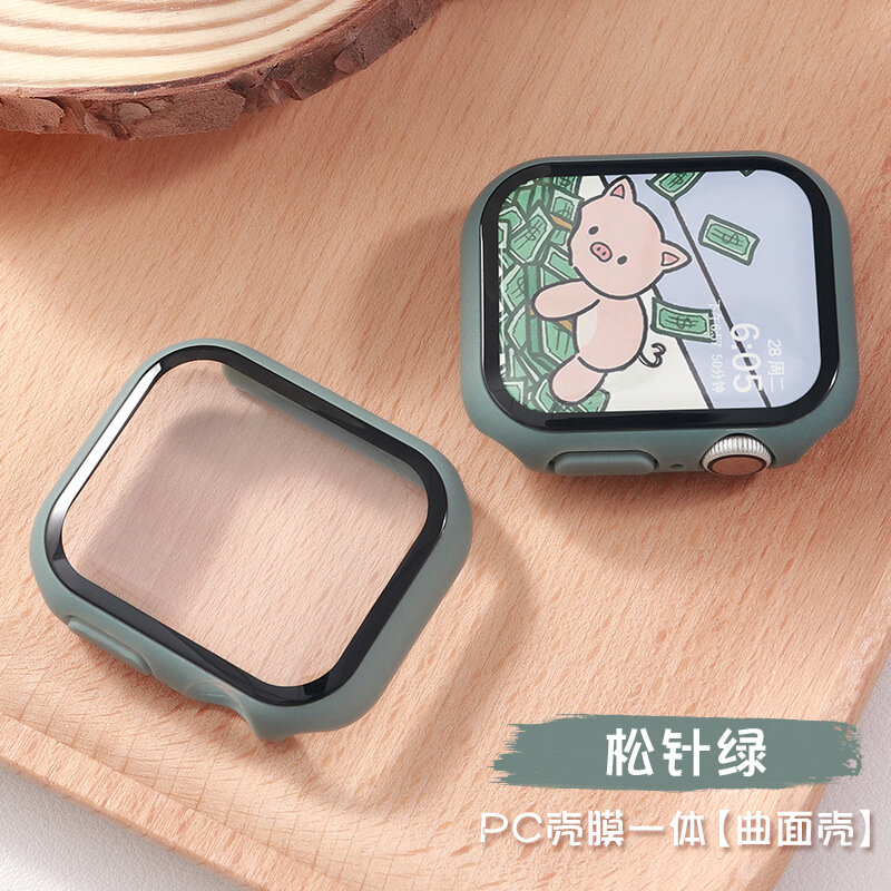 Изогнутый чехол для Apple Watch Series 7/8/9 45 мм - Цвет Официальный Зеленый