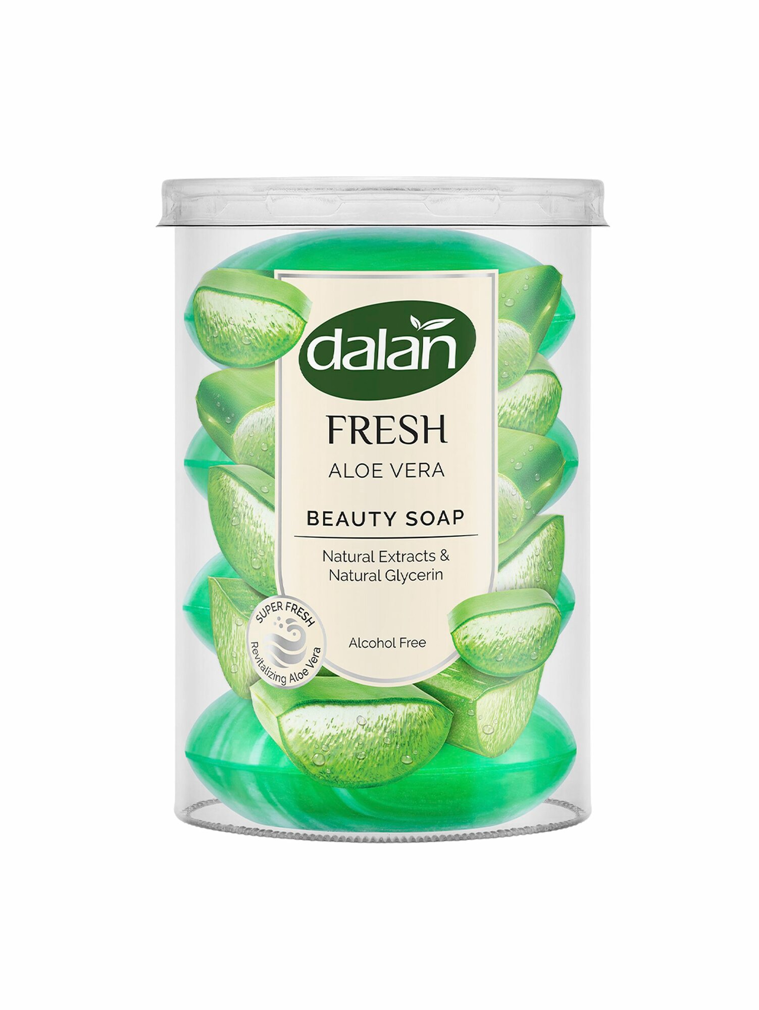 Турецкое мыло твердое туалетное "Алоэ вера", "Dalan", (4шт*110гр) 440гр.