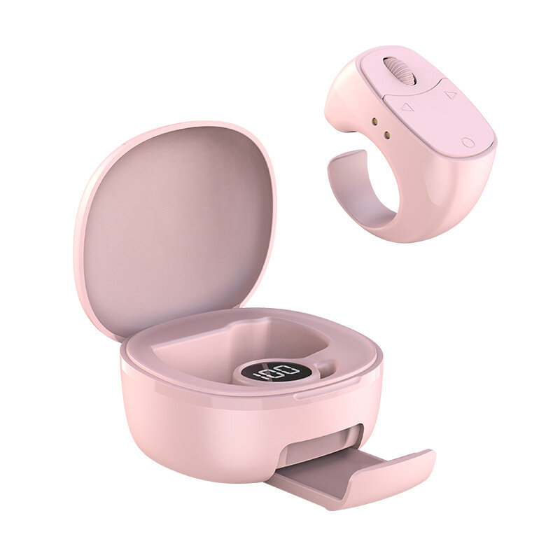Bluetooth-пульт управления с роликом JX-12 розовый с зарядным кейсом для съемки и фокусировки, компактный дизайн
