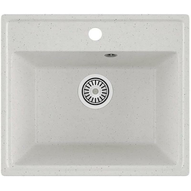 Мойка для кухни Maretti Kitchen 49х42 KT490-WH белая, 1 чаша, искусственный камень