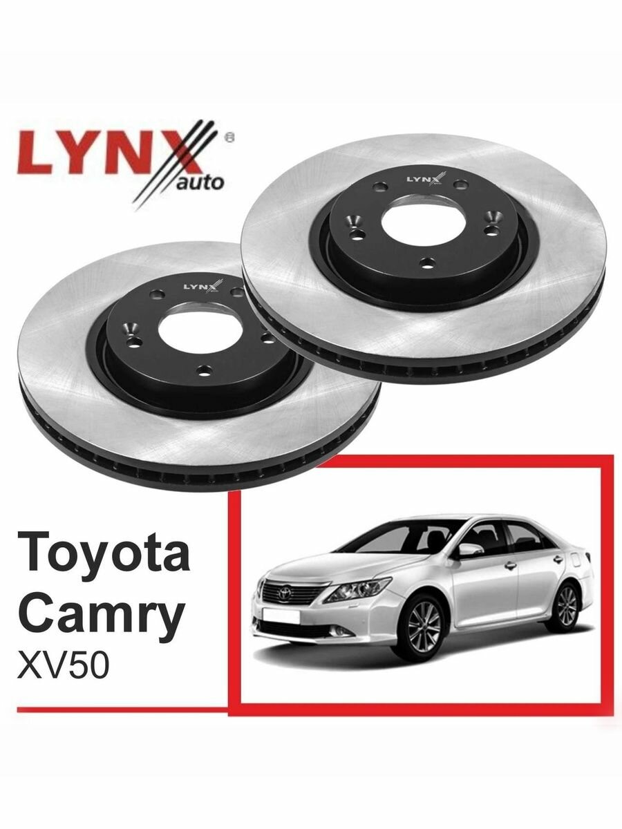 Комплект передних тормозных дисков LYNXauto 1169 (2 шт) для Toyota Camry (2011>) XV50