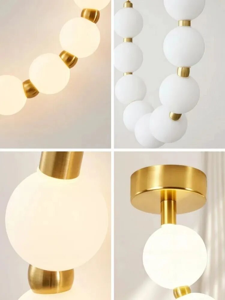 Люстра Youyili Lighting, 18 шаров, LED, 34 Вт, Золотой/Белый, 10-20 кв. м. — фото 1