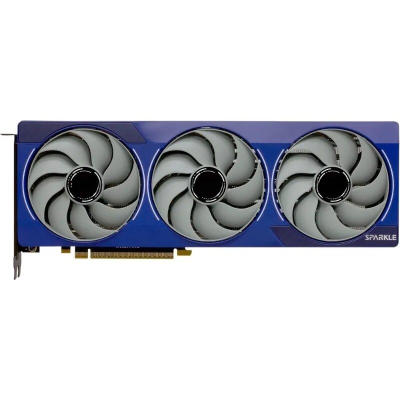 Видеокарта для игр Intel Arc B580 Titan OC с 12 ГБ GDDR6, RGB-диодами, охлаждением осевыми вентиляторами и металлической задней плитой