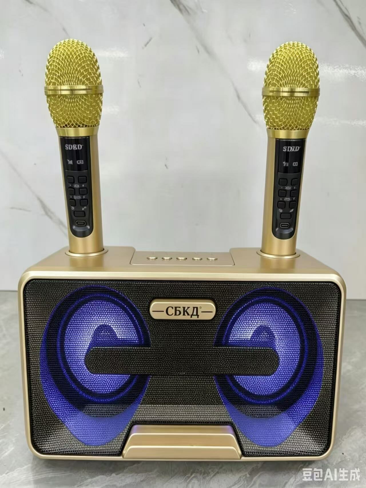 Караоке система SDRD SD-301S с двумя микрофонами, колонка с USB/TF, подставка для телефонадетей