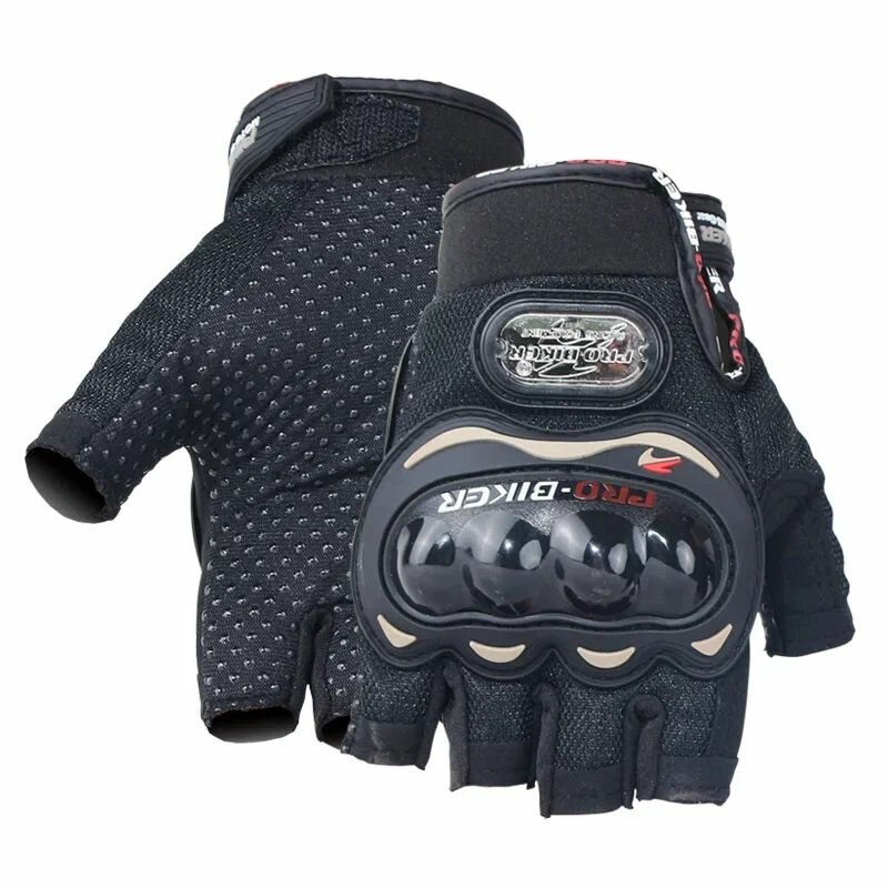 Мотоперчатки митенки перчатки PRO BIKER с защитой, черный, размер 2XL