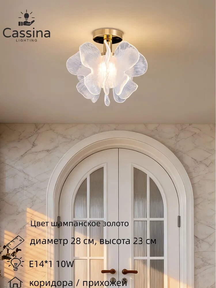 Потолочный светильник Cassina E14 10 Вт с монтажным комплектом для стильного интерьера