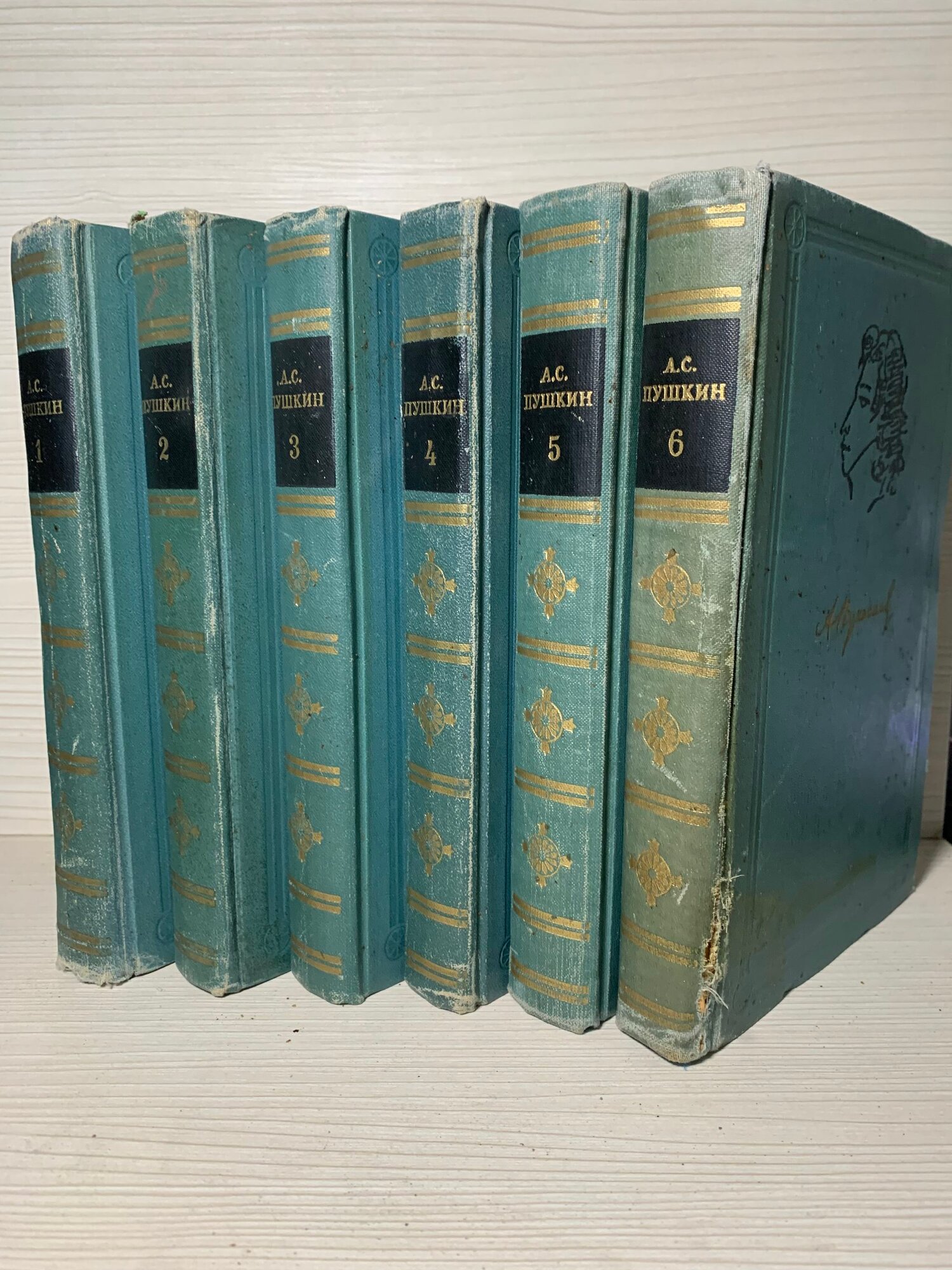 Сборник сочинений А. С. Пушкина в шести томах. Том 1,2,3,4,5,6