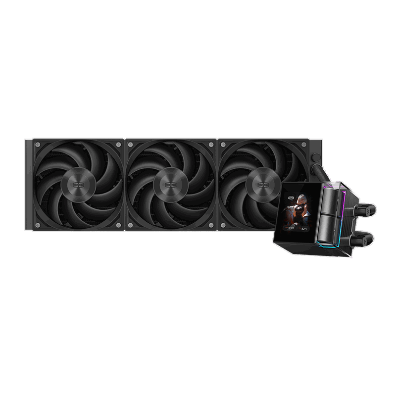 Система жидкостного охлаждения PCCooler DS360 Display BK, 360 мм