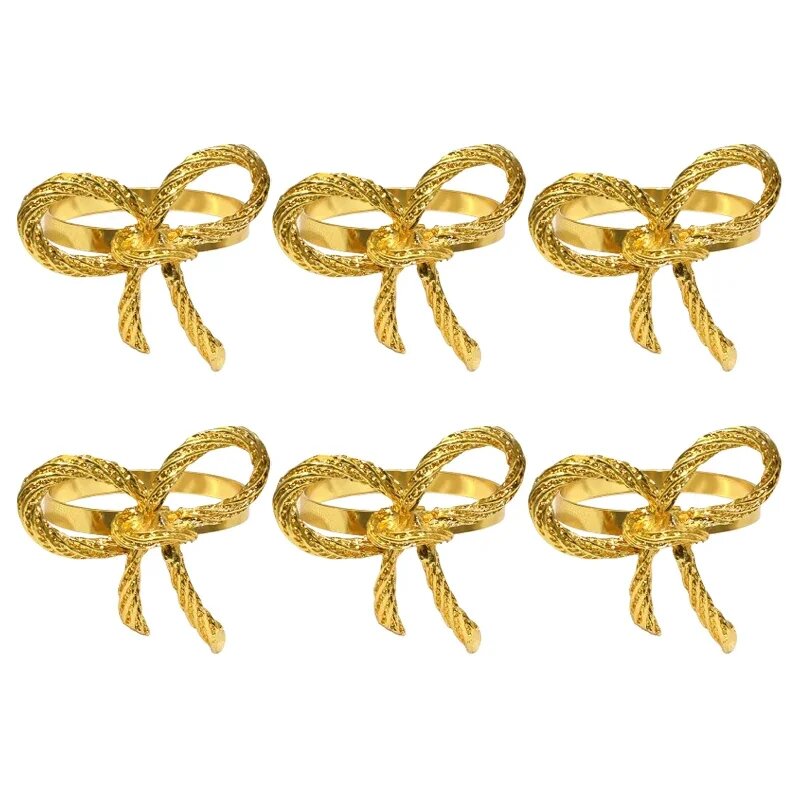 Золотые кольца для салфеток набор Gold-6PCS