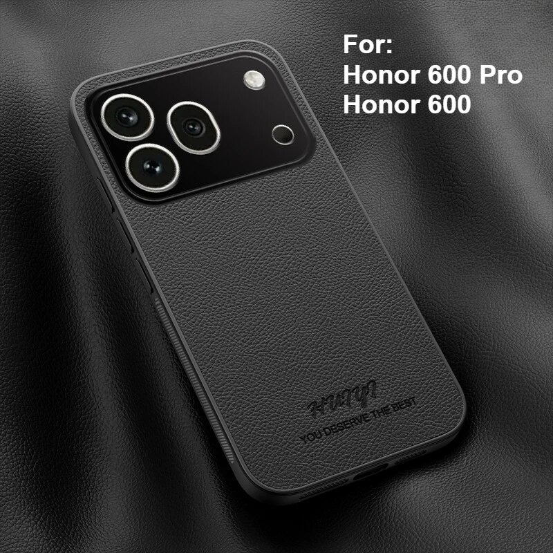 Чехол для Honor 600 600 Pro, новый деловой кожаный чехол с магнитной честь 600 Про, Черный, черный
