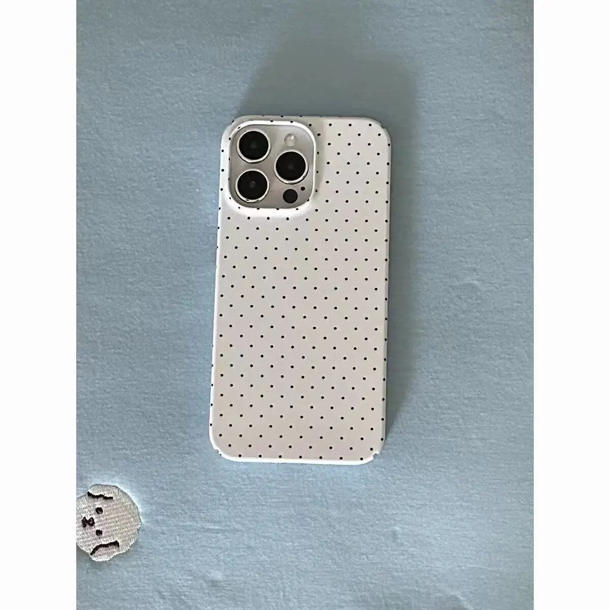 Чехол INS Black Polka Dot Small Fresh для iPhone 17 Air 16 15 14 13 12 Pro Max 11, iPhone 15 Pro