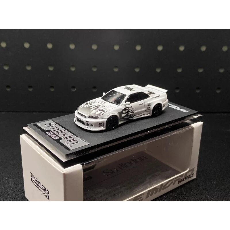 TimeMicro×PSC 1/64 R34 Toothed Tiger 2026 HEC Эксклюзивная выставочная коллекционная серия, новая модель, литая под давлением, игрушечная машинка из сплава