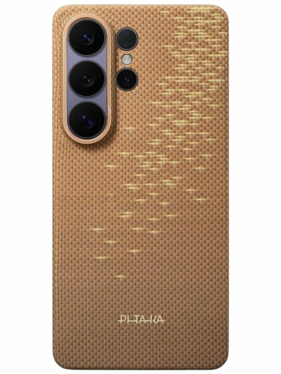 Чехол PITAKA на Samsung Galaxy S26 Ultra Golden Glint (Aaron Button)