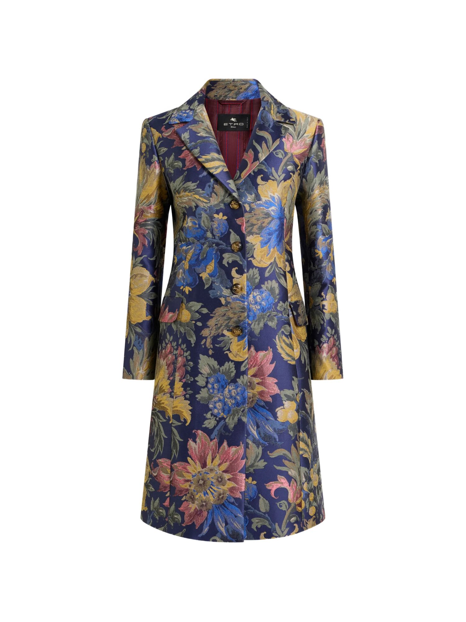 Пальто Cotton-blend jacquard coat with floral motif