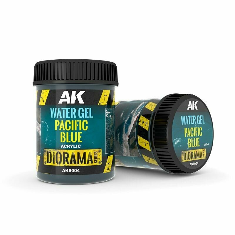 Смесь-краска для создания эффектов AK Water Gel Pacific Blue 250ml AK8004