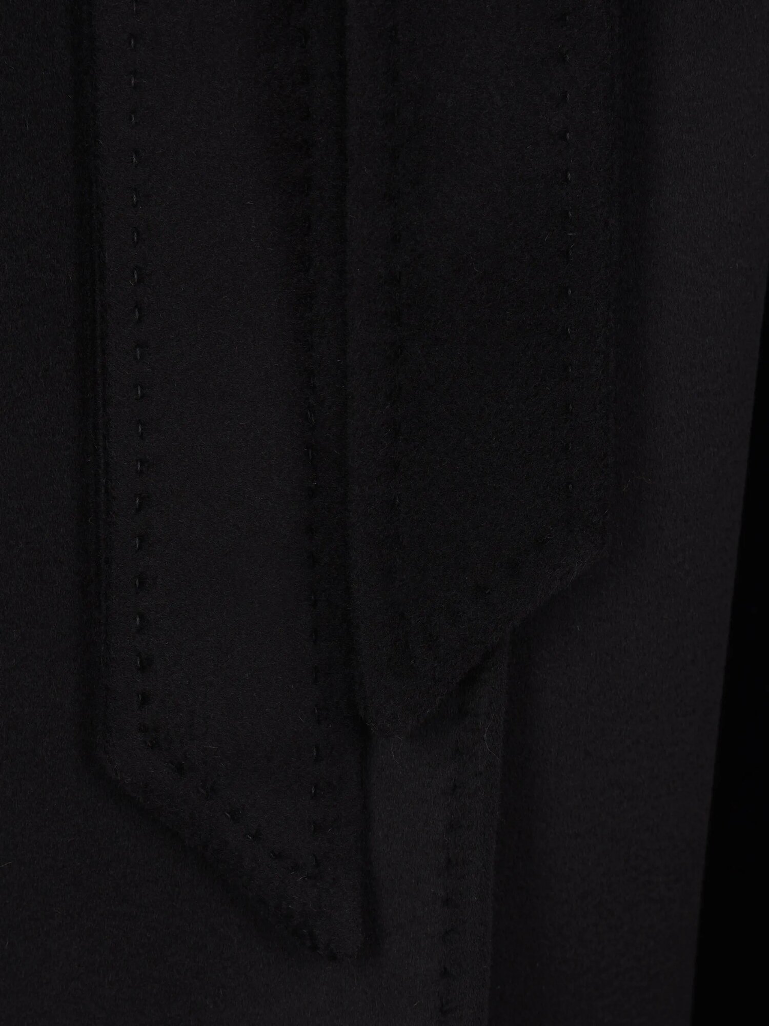 Пальто Max Mara Belted notch-lapel coat, размер 40, черный — фото 1