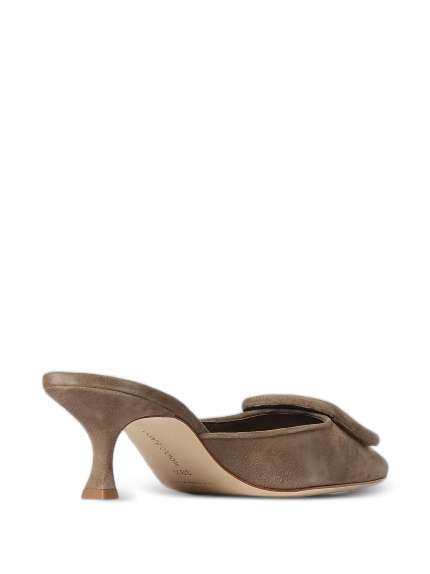Мюли Manolo Blahnik Maysale suede mules, размер 35, коричневый — фото 1