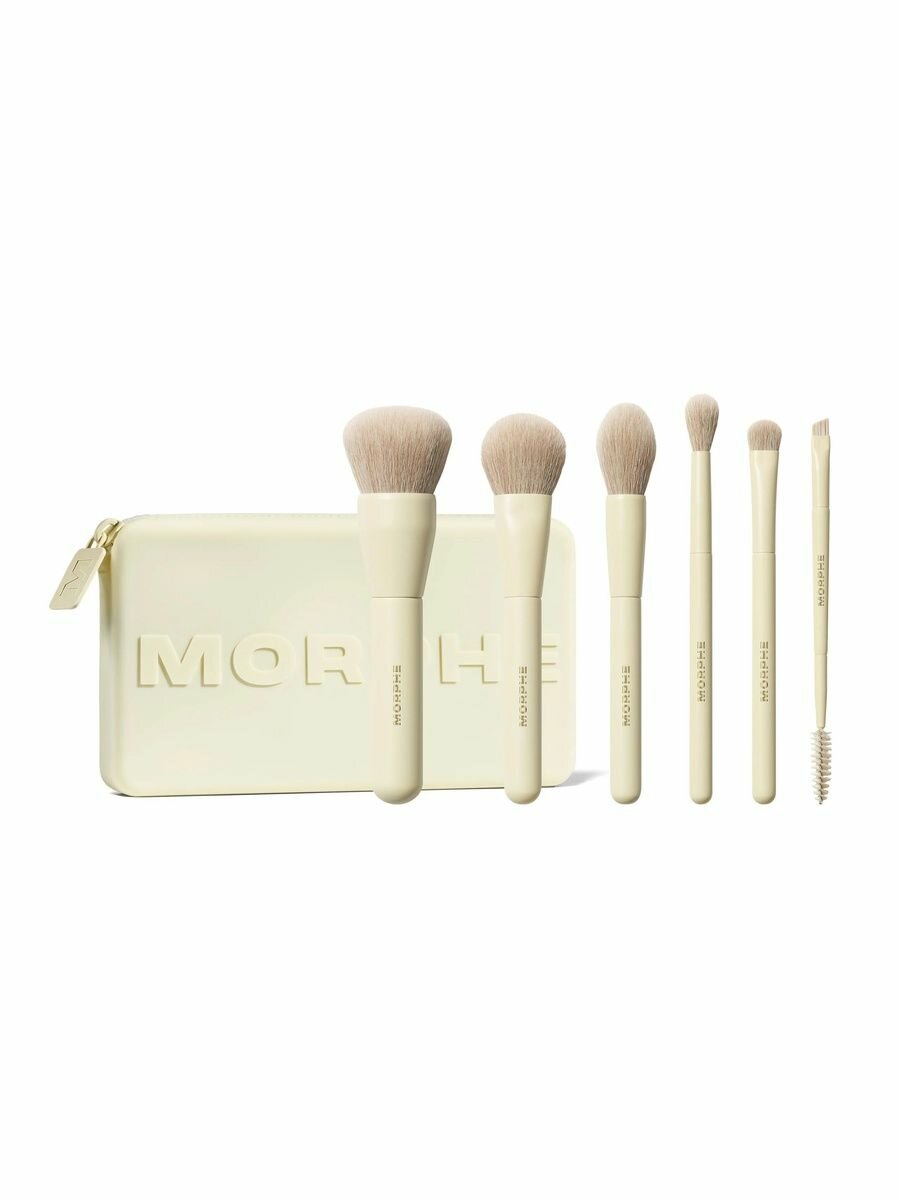 MORPHE Набор кистей для макияжа в чехле Buttery Blends 6-Piece Travel Brush Set 6 шт