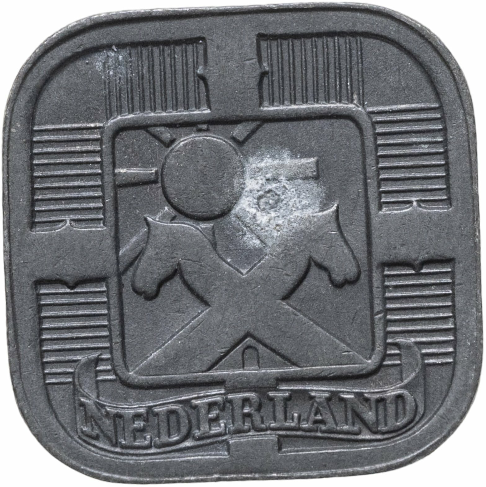 Нидерланды 5 центов cents 1942, Цинк, в сохранности XF