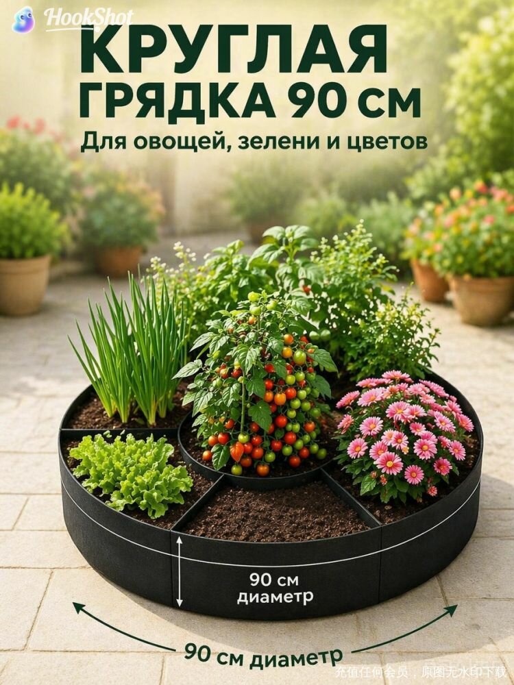Клумба, 0.9х0.3 м, 1 шт