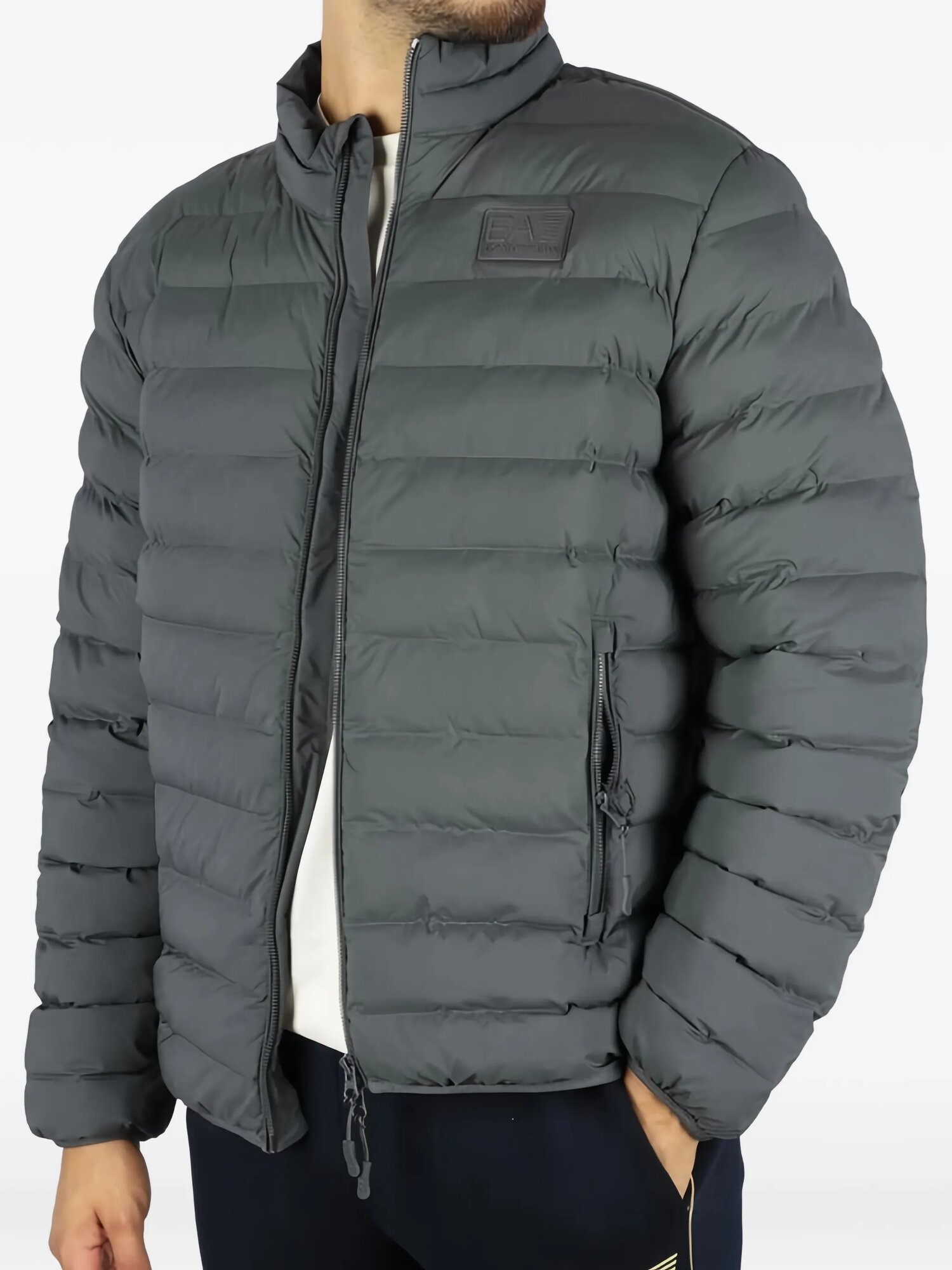 Куртка Logo-patch zip-up padded jacket