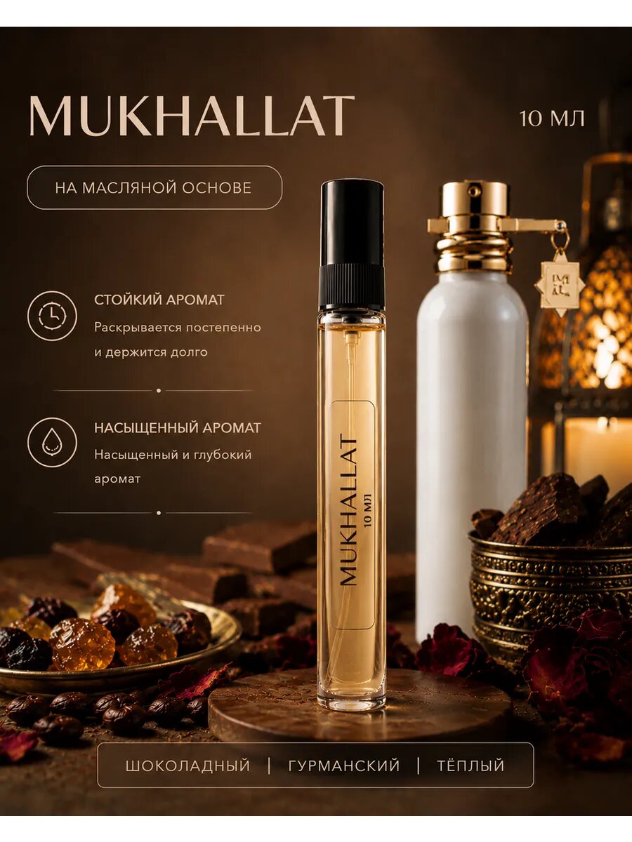 Масляные духи Mukhallat 10ml в подарочной коробке. Прекрасный подарок