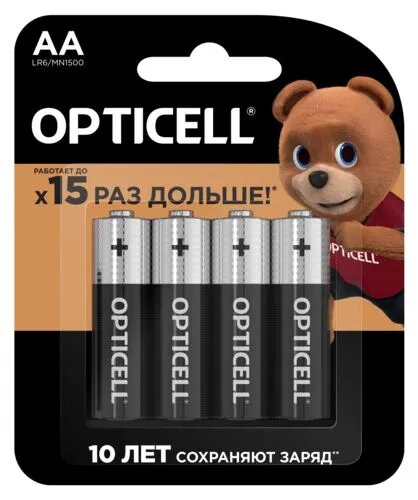 Батарейка Opticell AA щелочная 4 шт