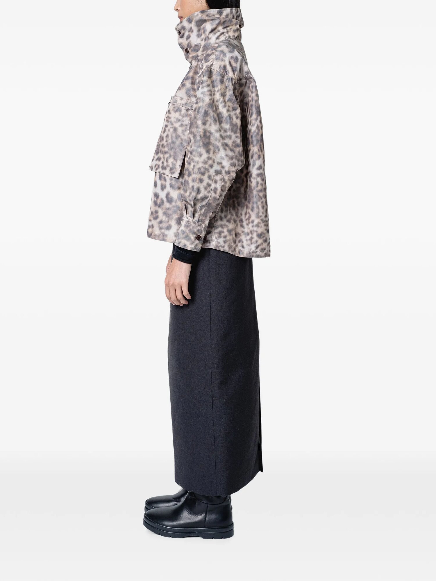 Куртка muller of yoshiokubo Leopard-print jacquard shirt jacket, размер 38 — фото 1