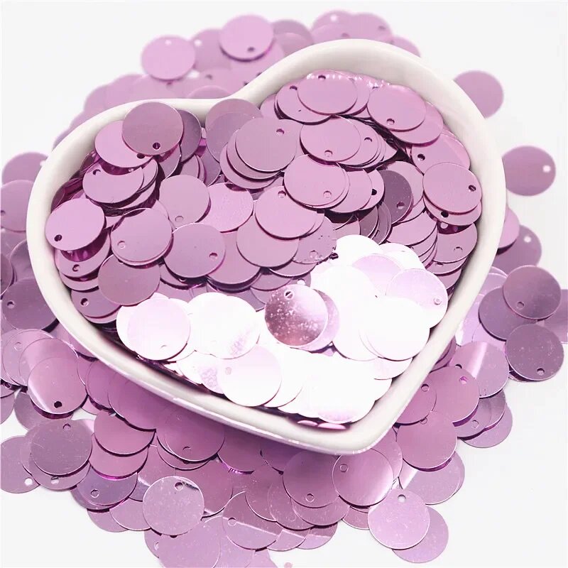 Блестки ПВХ круглой формы 10/15/20/25/30 мм Сиреневый, 30mm20gram, light purple
