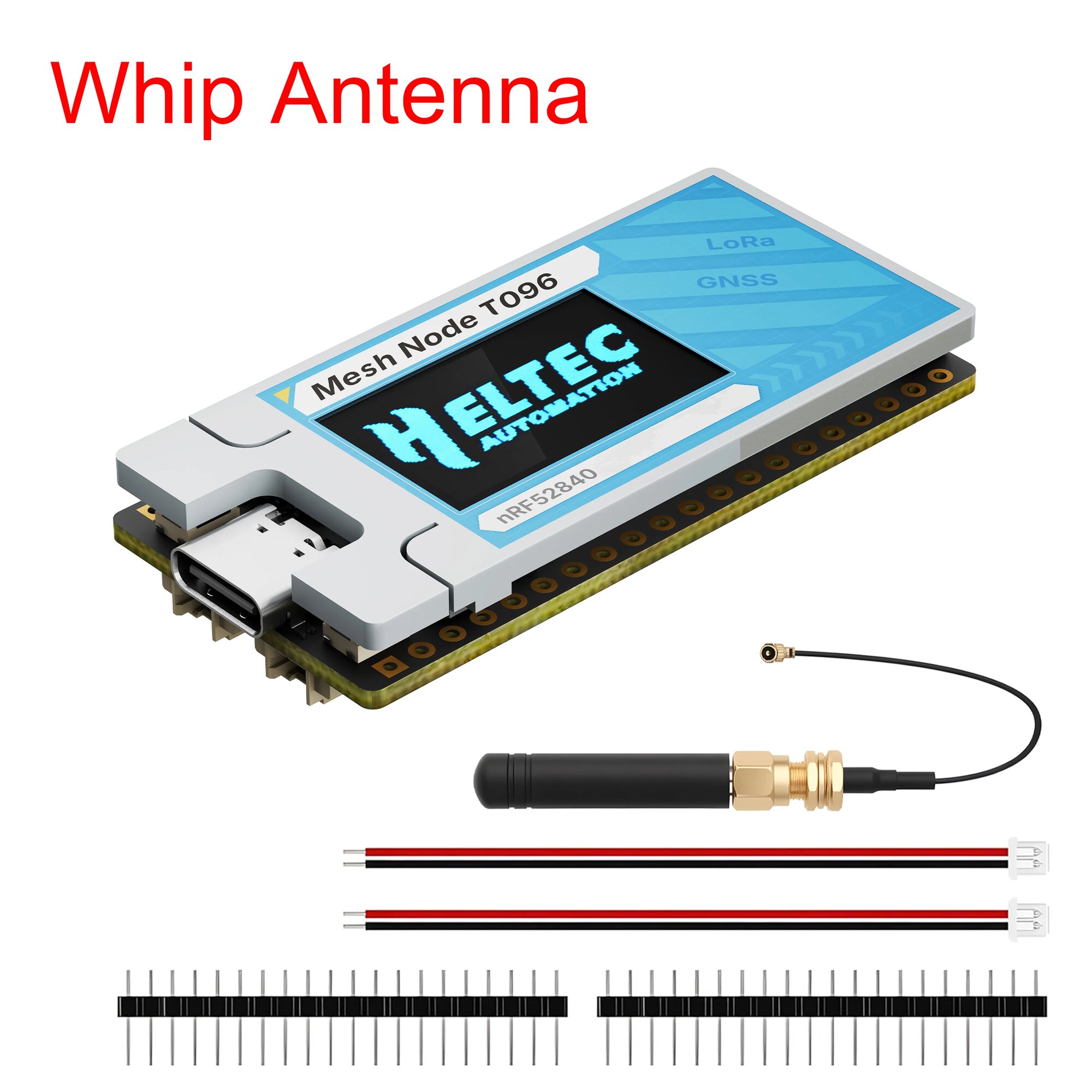 Mesh Node T096 Heltec LoRa GNSS, Whip Antenna