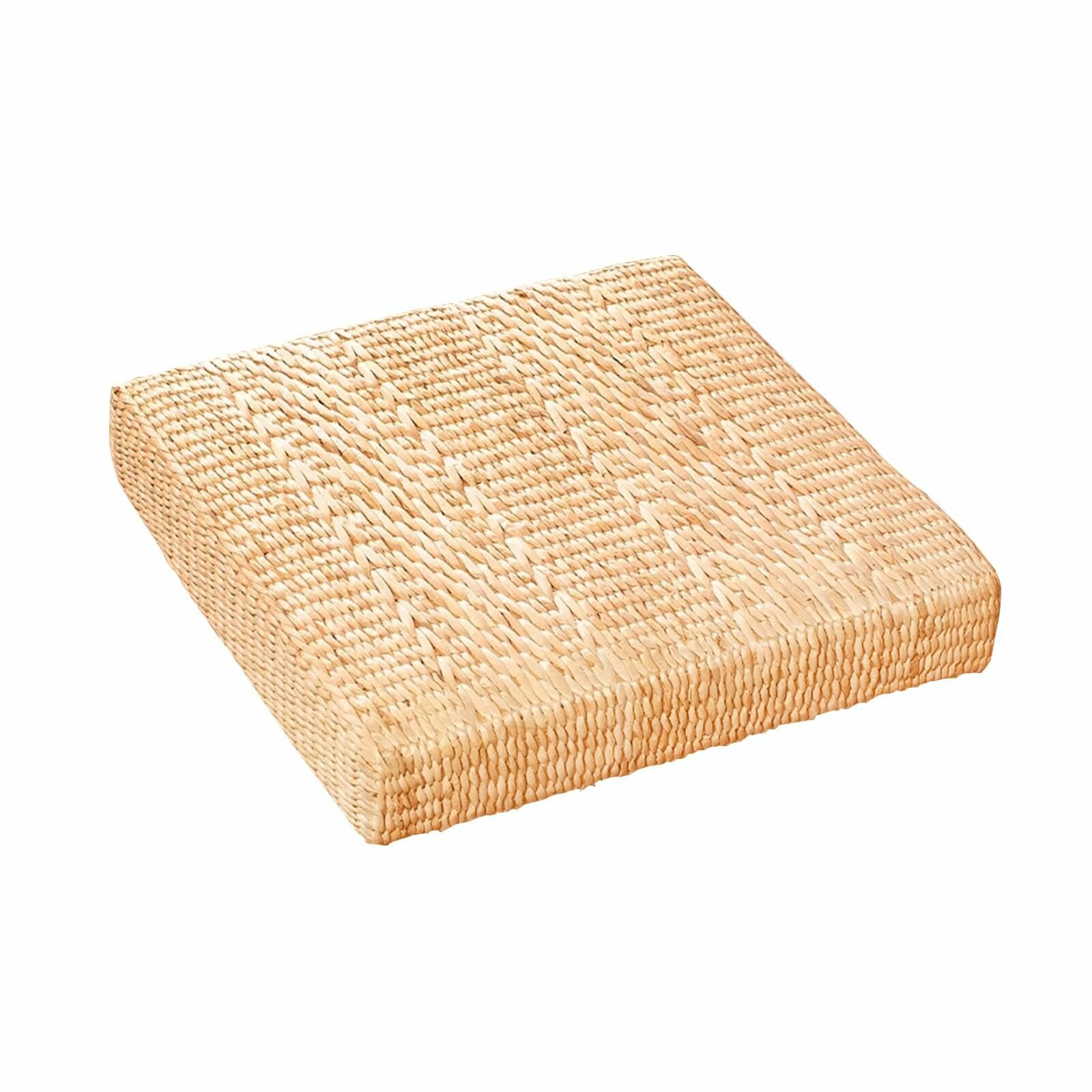Плетеная подушка для сидения из соломы, 40x40 см, декоративная подушка для пола, стула, йоги, медитации