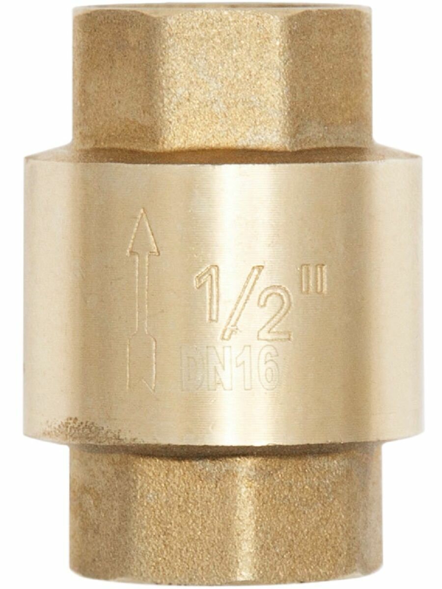 Клапан обратный 1/2" пружинный, латунь/пластик/сталь, MasterProf — фото 1