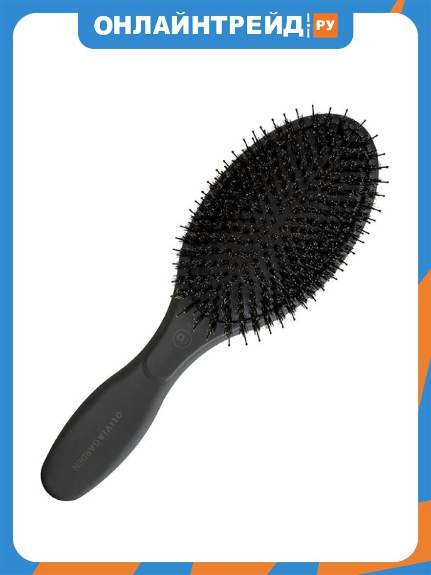 Щетка для волос Olivia Garden EXPERT CARE OVAL Boar&Nylon Bristles Black Label